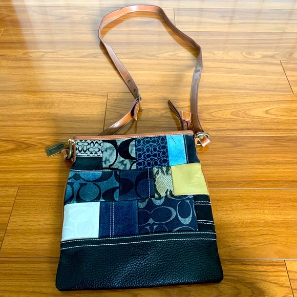Bags | Coach Denim Patchwork Crossbody Bag | Poshmark